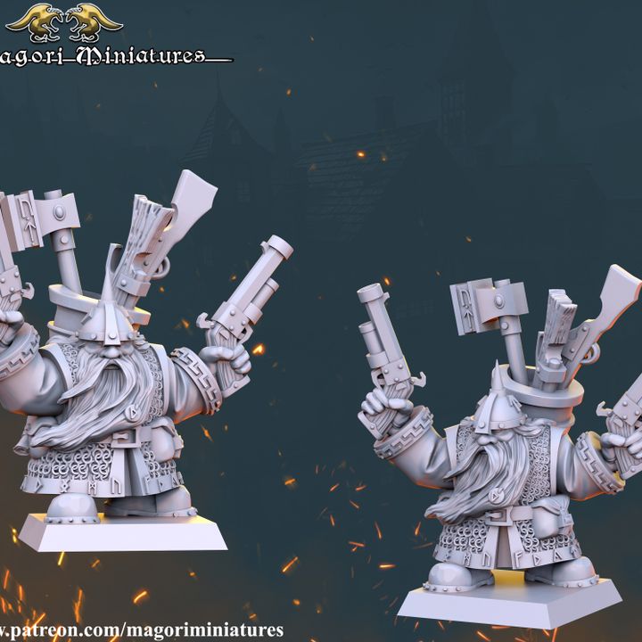 3D Printable Dwarf Engineer by Magori Minaitures